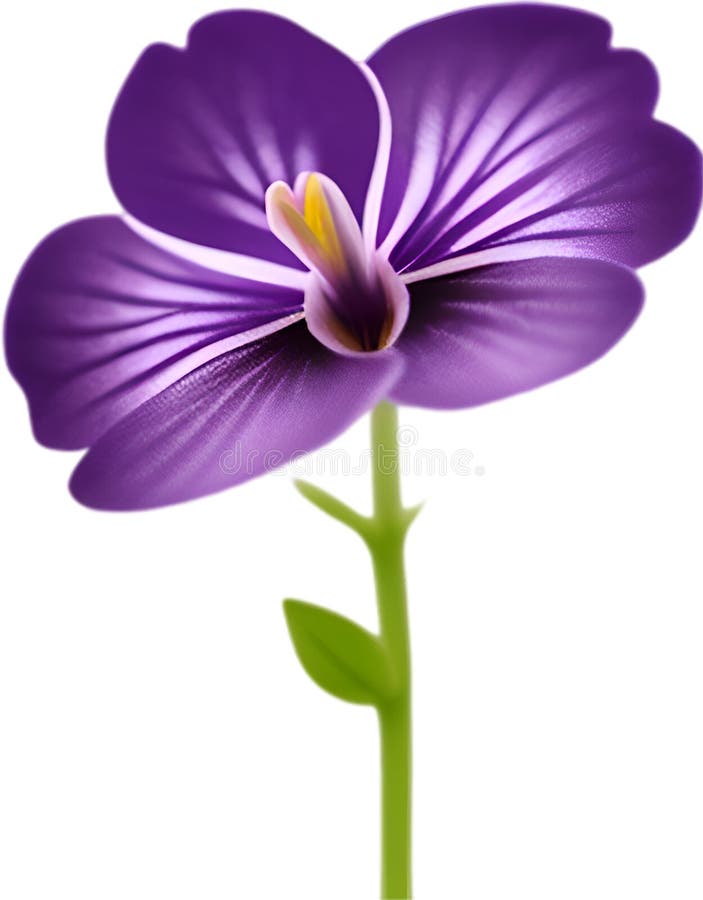 Violet Clipart. a Cute Violet Flower Icon. AI-Generated. Stock Photo ...
