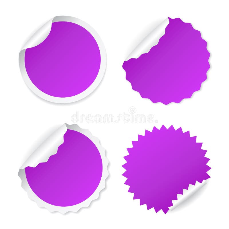 Violet vector sticker stock vector. Illustration of notice - 116568549