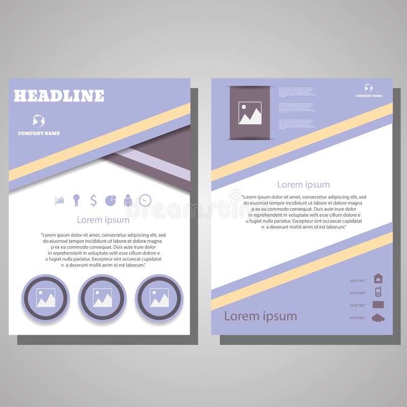 Violet Colour Brochure Flyer Design Layout Template.infographic Stock ...