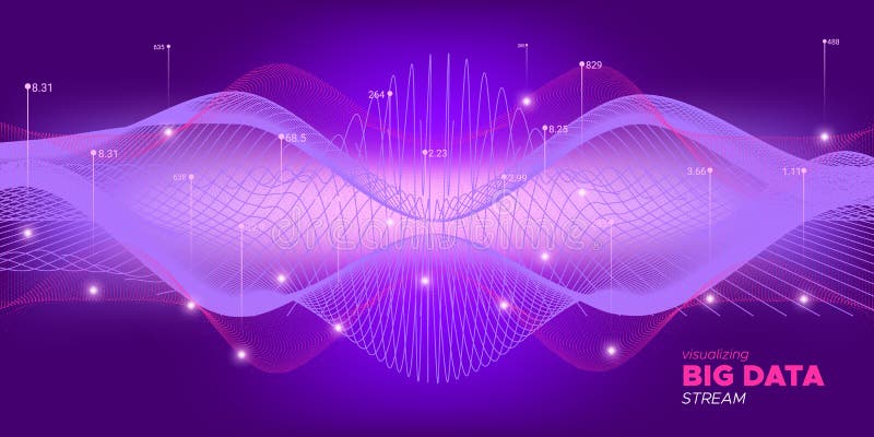Violet Complex Big Data. Statistic Background Stock Vector ...