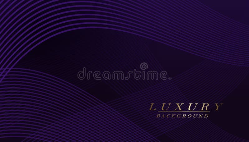 Violet Composition with a Gradient, Silhouette of Thin Intertwined Wavy ...