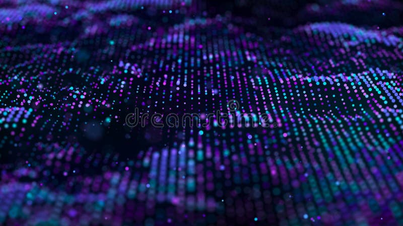 Violet Computer Technology Background. Big Data Visualization ...