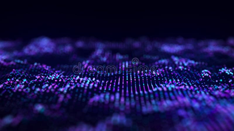 Violet Computer Technology Background. Big Data Visualization ...