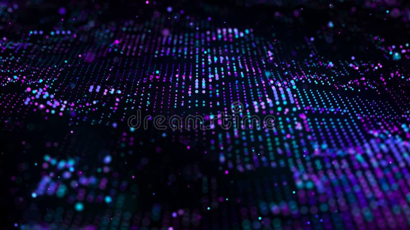 Violet Computer Technology Background. Big Data Visualization ...