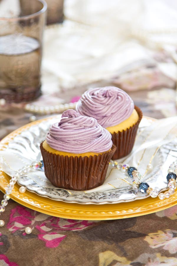 Violet cupcake stock image. Image of holiday, cooking - 23296255