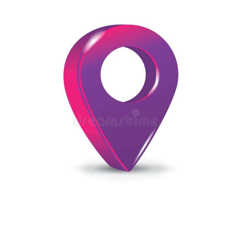 Violet Map pointer symbol stock vector. Illustration of internet ...