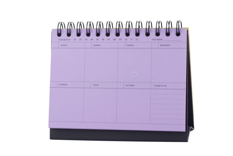 Calendar with a Note Lies on a Wooden Table Stock Image - Image of ...