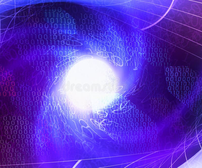 Violet Digital Abstract Background Stock Illustration - Illustration of ...