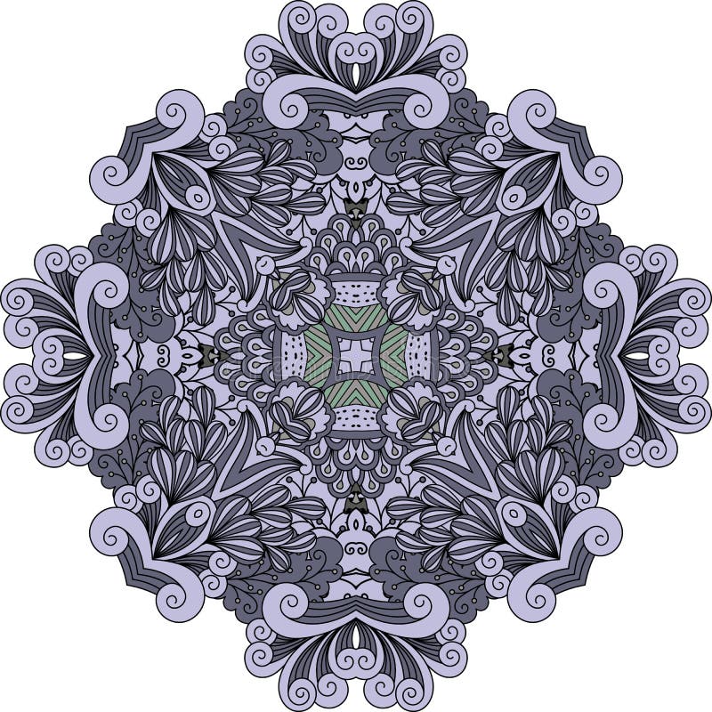 Violet Doodle Flowers Vector Seamless Pattern Stock Vector ...