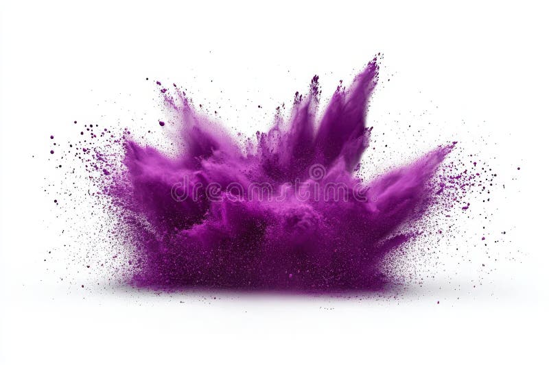 Violet Dust Explosion Set Against White Background Stock Photos - Free ...
