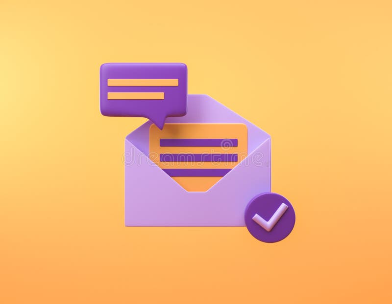 Mail Envelope on Light Blue Background Stock Illustration ...