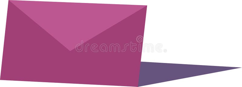 Violet Envelope, Flat Illustration Isolated on White. Stock Vector ...
