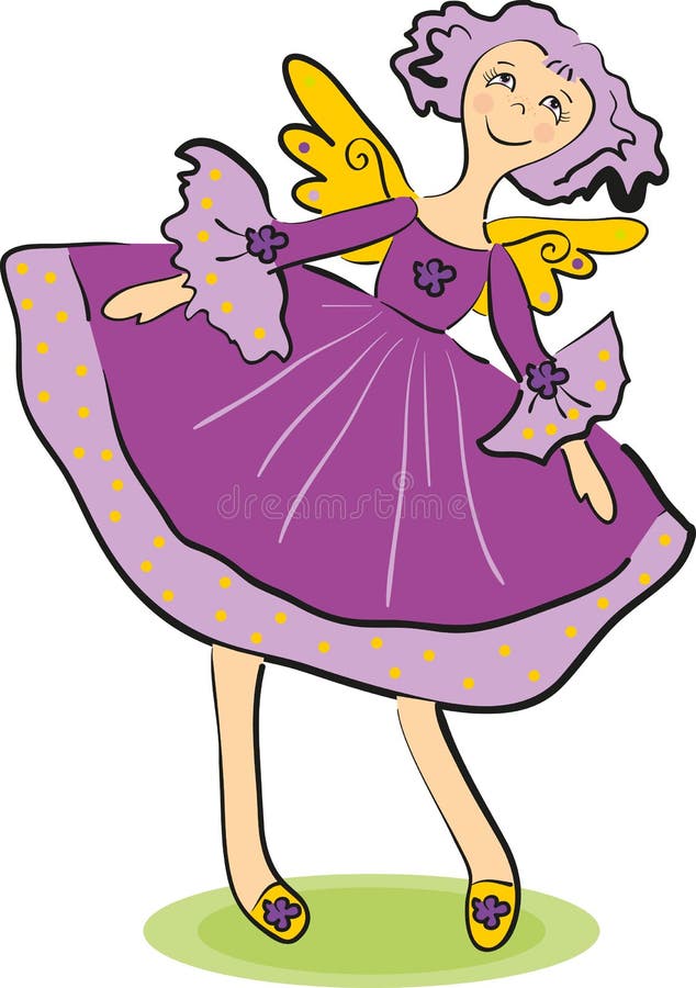 Violet Fairy stock vector. Illustration of cartoon, cute - 44243658