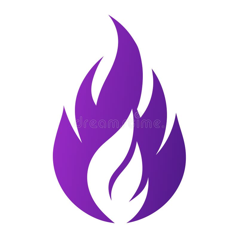 Violet Fire Flame Logo Sign Stock Vector - Illustration of fire ...