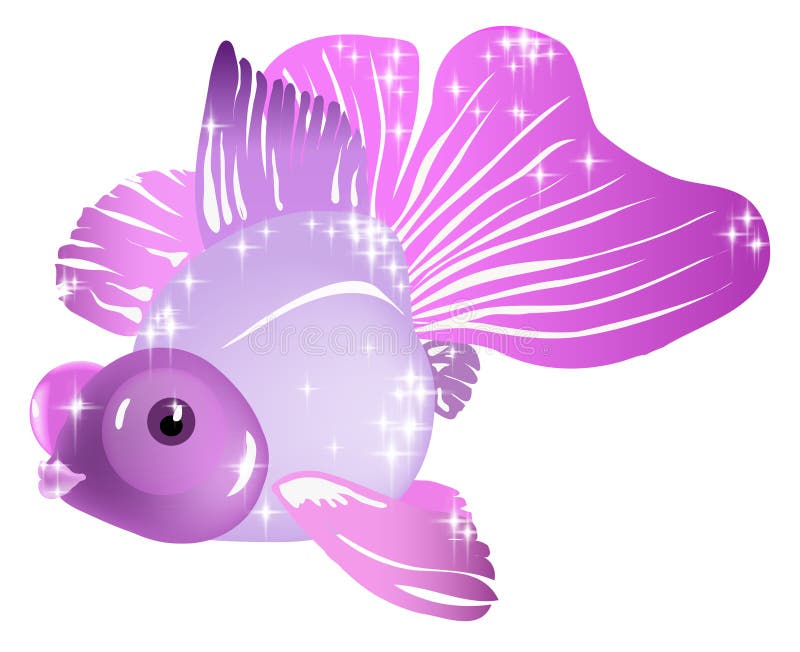 Violet fish stock illustration. Illustration of activity - 41041065