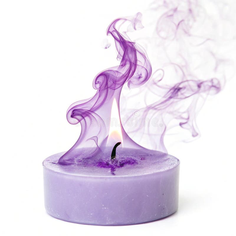 Violet Flame Isolated on White Background Stock Illustration ...