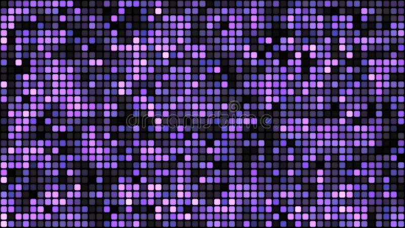 Violet Floating Cyber Squares on White Background Loop. Slow Chaotic ...