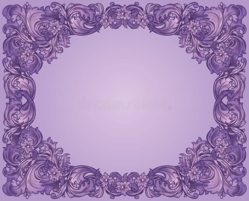 Violet floral background stock vector. Illustration of boundary - 19209693