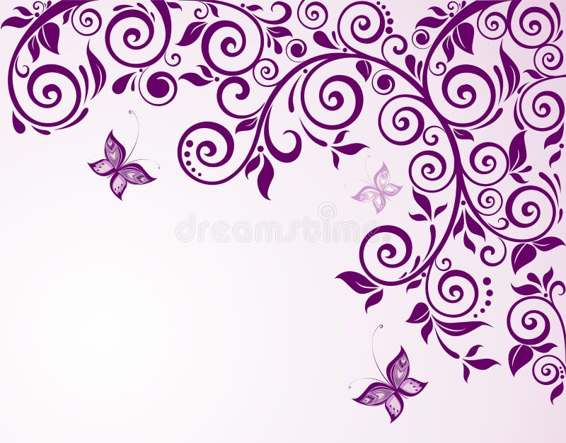Violet floral card stock vector. Illustration of lilac - 54079695