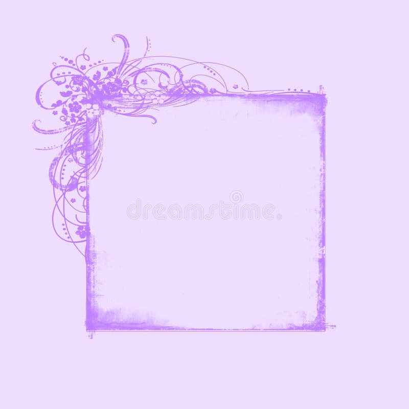 VIOLET FLORAL FRAME stock illustration. Illustration of elements - 86030077