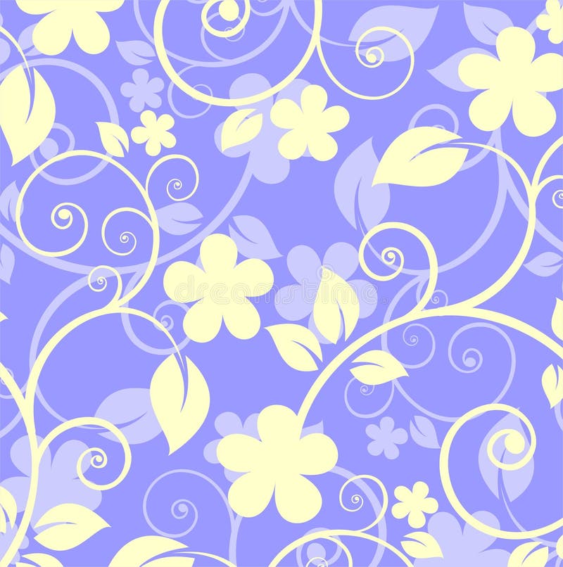 Violet floral pattern stock vector. Illustration of gray - 9498022