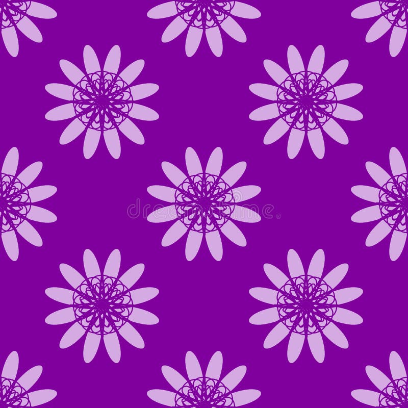 Violet Floral Pattern Background. Vector Stock Vector - Illustration of ...