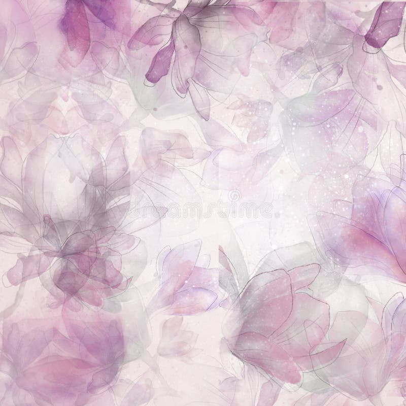 Translucent Purple Garden Flower Floral Background Concept Wallpaper ...