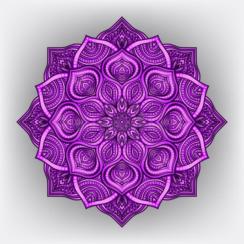 Violet Floral Seamless Pattern with Green Leaves Stock Vector ...