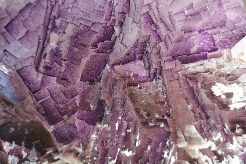 Violet Fluorite Mineral Texture Stock Photo - Image of sample, pattern ...