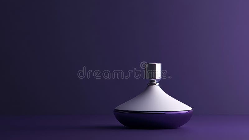 A Violet Fragrance in a Glass Container Set Against a Dual-toned ...