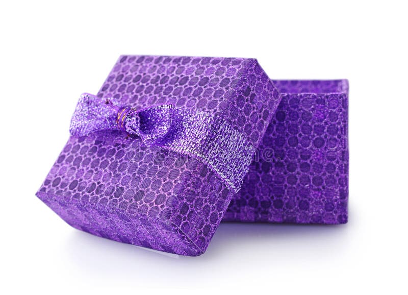 Violet gift box stock photo. Image of surprise, satin - 80775252