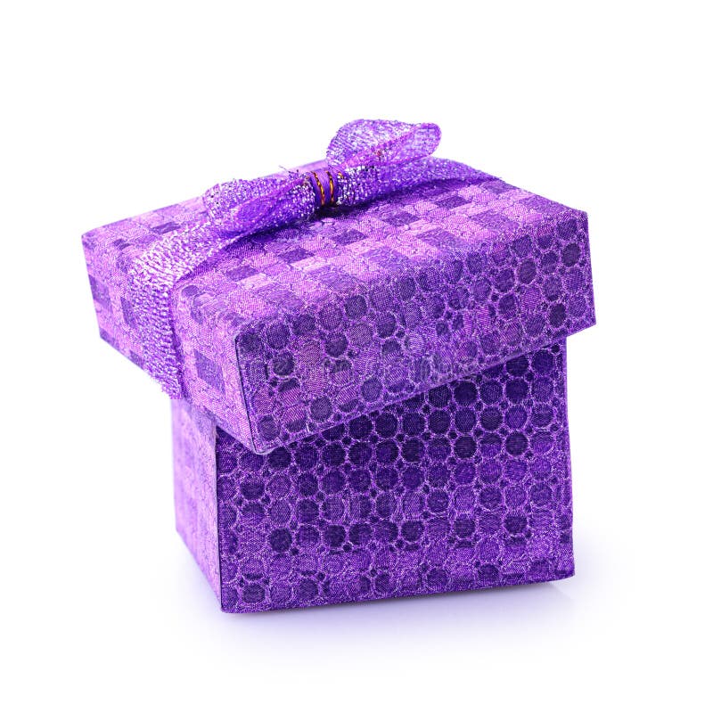 Violet gift box stock photo. Image of surprise, satin - 80775252