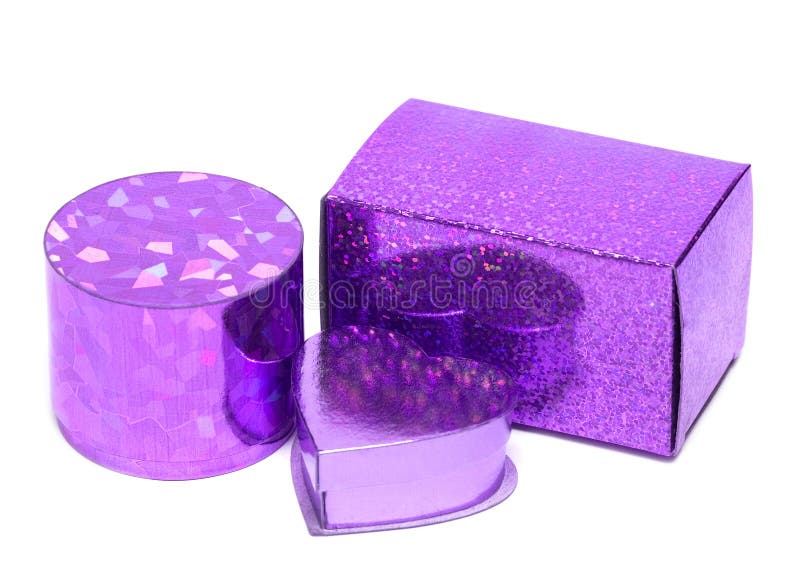 Heart Shape Purple Jewellery Box Stock Photo - Image of gift, purple ...
