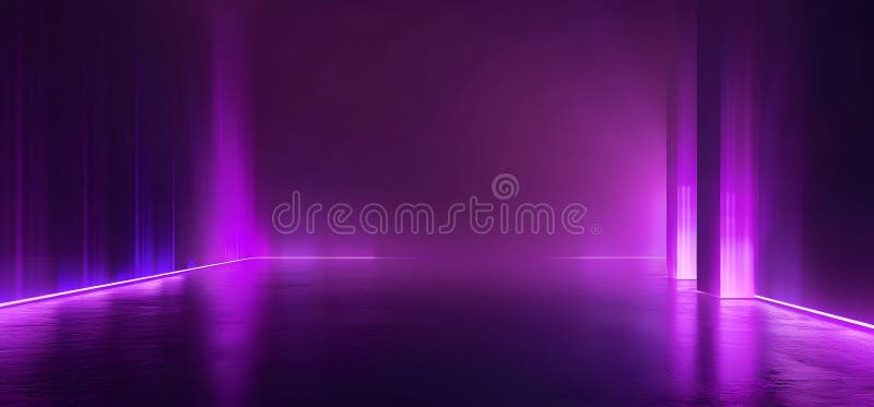Purple Gradient Background with Neon Lights Stock Illustration ...