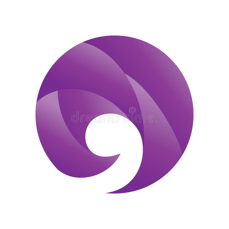 Violet Gradient Circle Logo-Vektor Vektor Abbildung - Illustration von ...