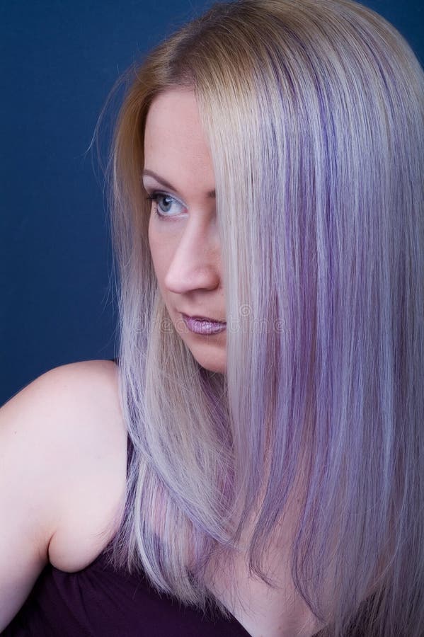 Violet hair stock photo. Image of beautiful, attractive - 438026