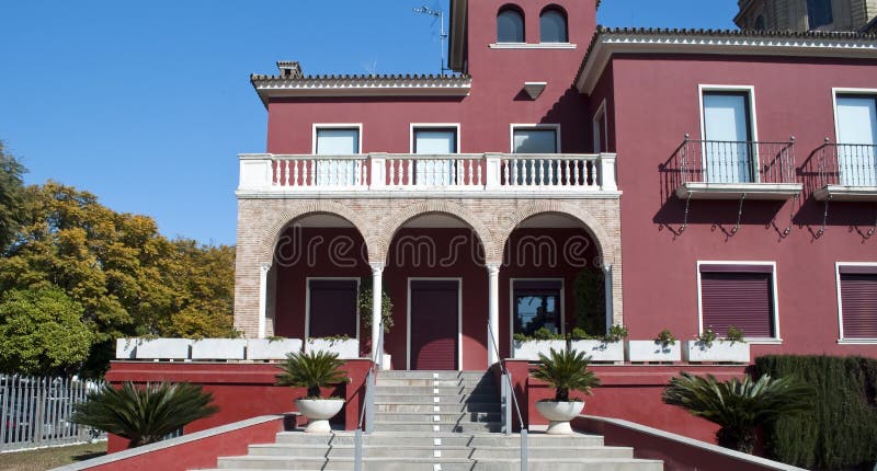Violet house in Sevilla stock photo. Image of urban, history - 23447760