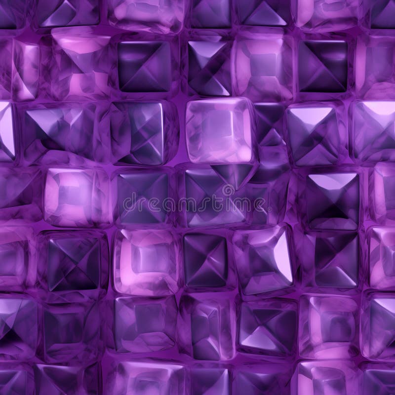 Violet Ice Cubes Seamless Tile Pattern. Generative AI. Stock Illustration - Illustration of ...