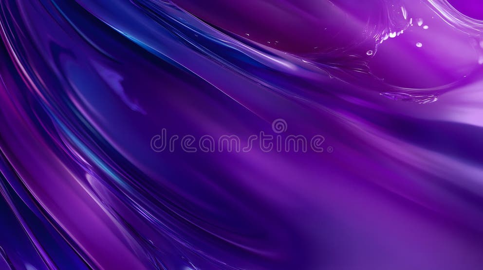 Violet and Indigo Glowing Layers Moving in Harmony, Smooth and Fluid ...