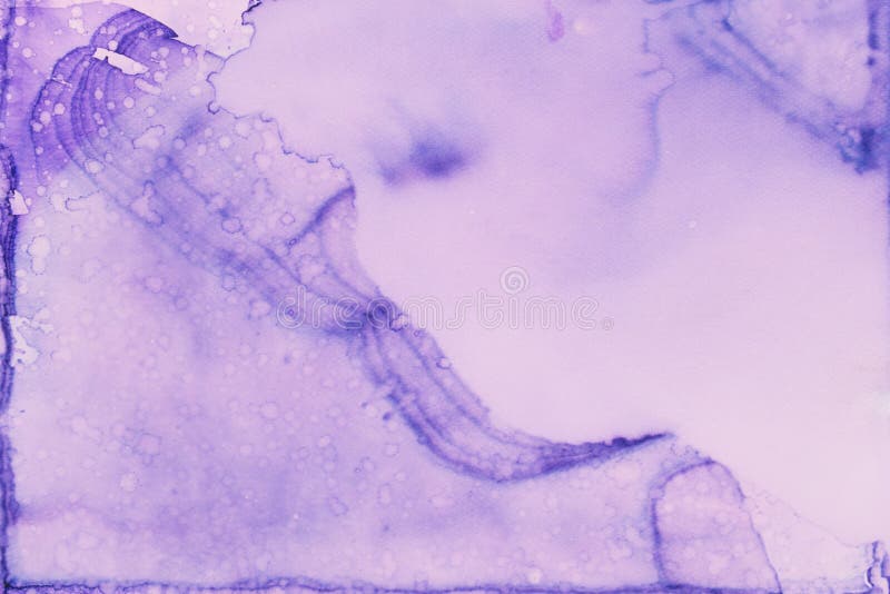 Violet Ink Watercolor Painted on Paper Background Texture Stock Photo ...