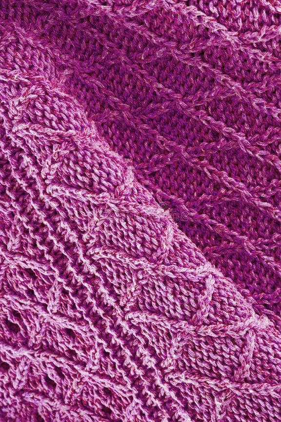 A Violet Knitted Wool Background with a Texured Pattern. Stock Image ...