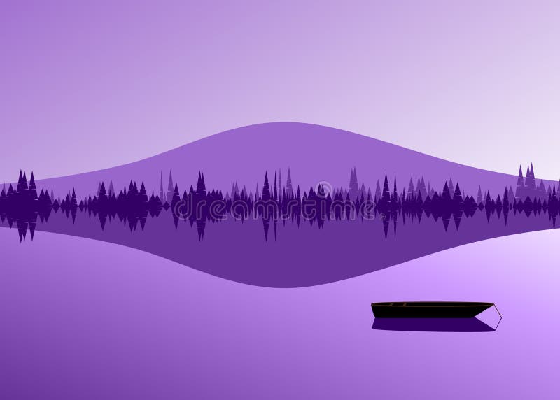 Violet landscape. stock illustration. Illustration of abstraction ...