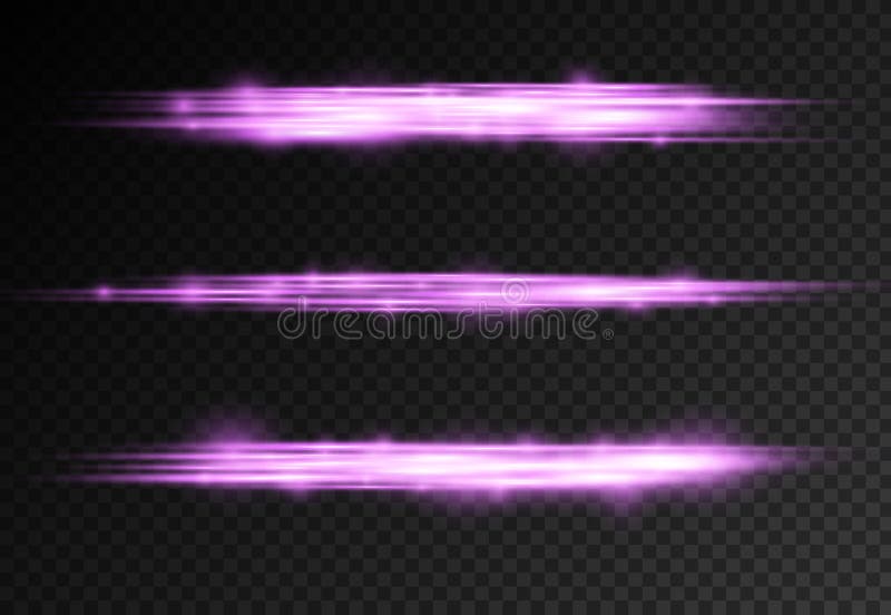 Violet Light Rays, Flash Purple Horizontal Line Stock Vector ...