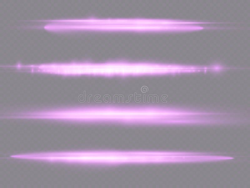 Violet Light Rays, Flash Purple Horizontal Line Stock Vector ...