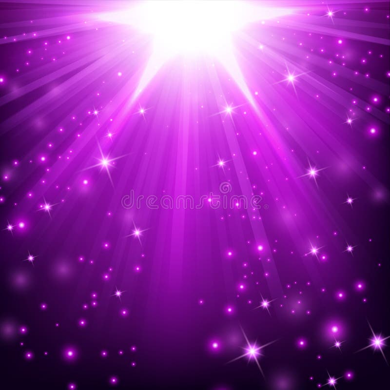 Violet Lights Shining with Sprinkles Stock Vector - Illustration of ...