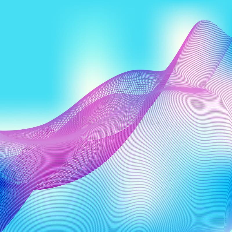 Violet Lines on a Turquoise Background with Backlight Stock Vector ...