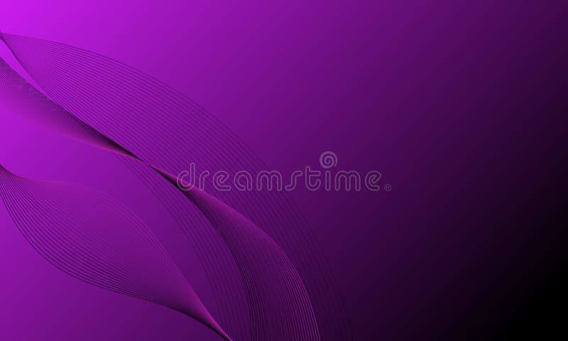 Violet Lines Wave Curve On Smooth Gradient Abstract Background Stock Vector Illustration Of