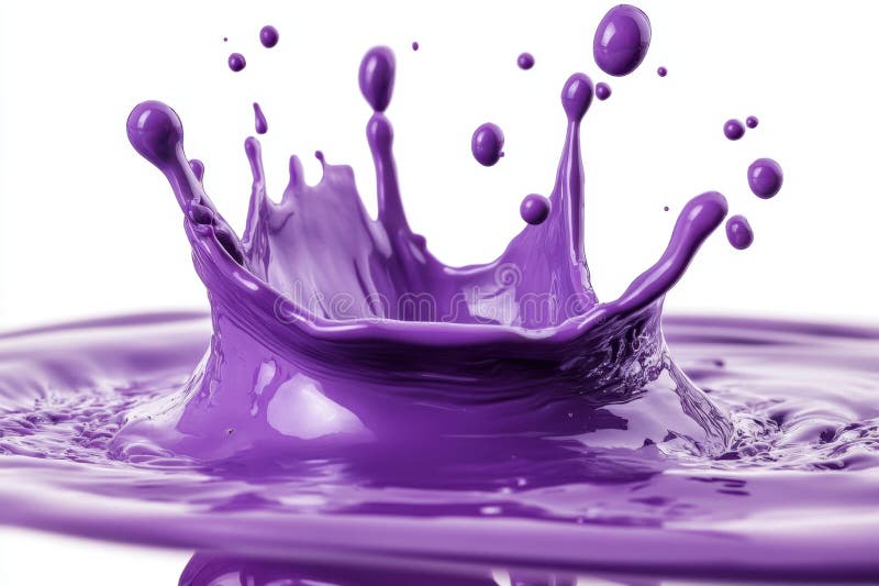Violet Liquid Creates Stunning Splash Effects Against a Pristine White ...