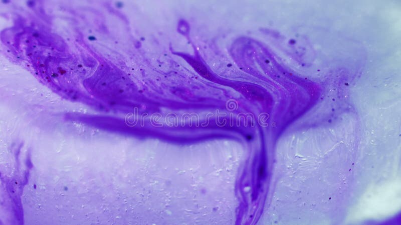 Violet Liquid Paints on Melting Ice Flowing Fluid Stock Footage - Video ...