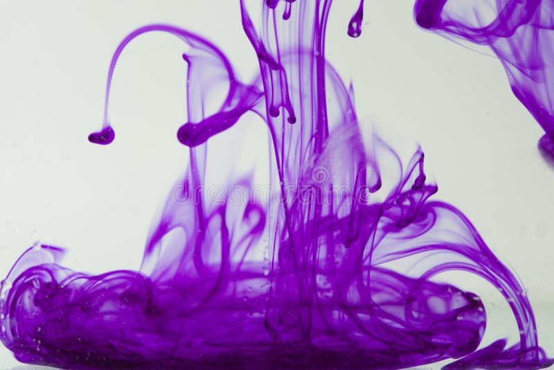 Violet liquid in water stock photo. Image of isolated - 48800992